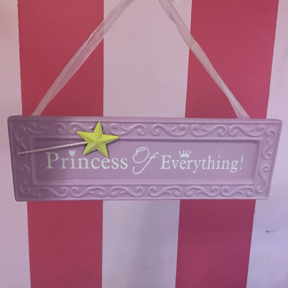 Princess | Wall Decor | Princess Shimmery Wall Or Door Sign With Star ...